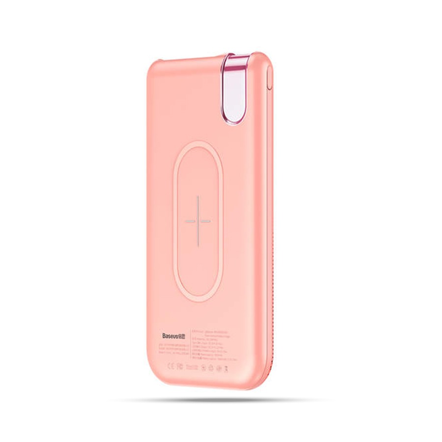 Baseus Thin Version Wireless Power Bank 10.000mAh EU Power bank Pink ...